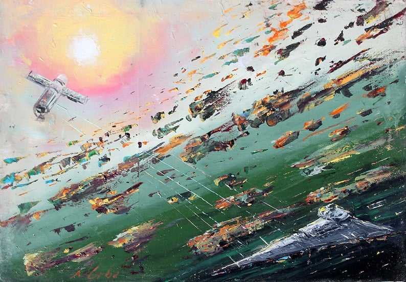 Green Star Destroyer Canvas Print - GaleriFoton