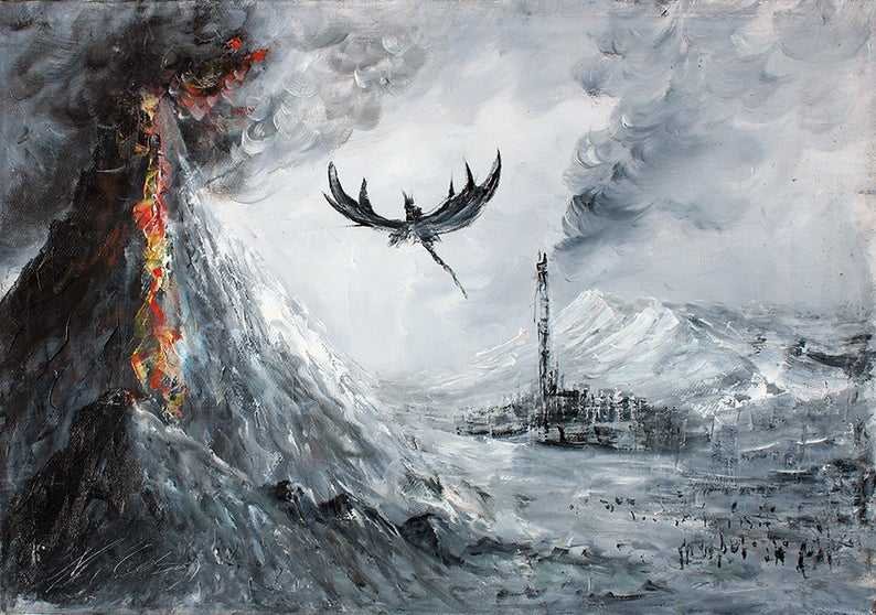 Mordor Landscape Canvas Print - LOTR Canvas Print - GaleriFoton