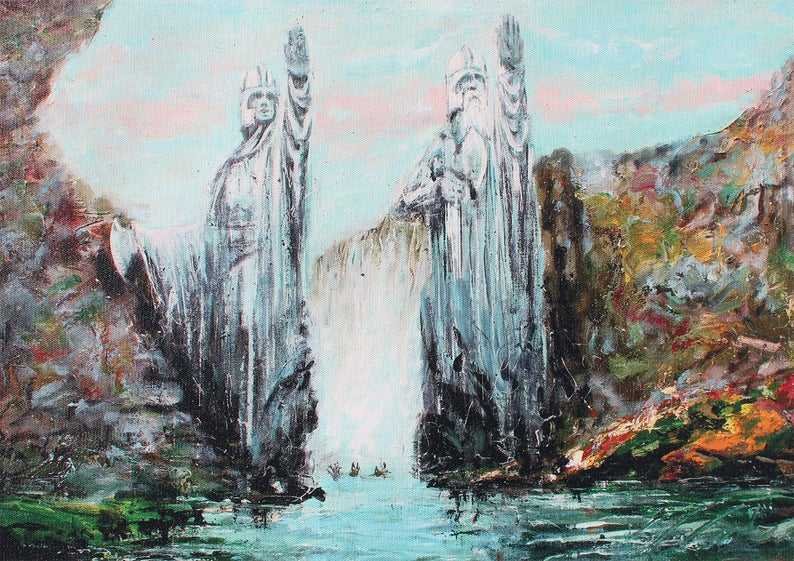 The Argonath Print - LOTR Wall Art - GaleriFoton