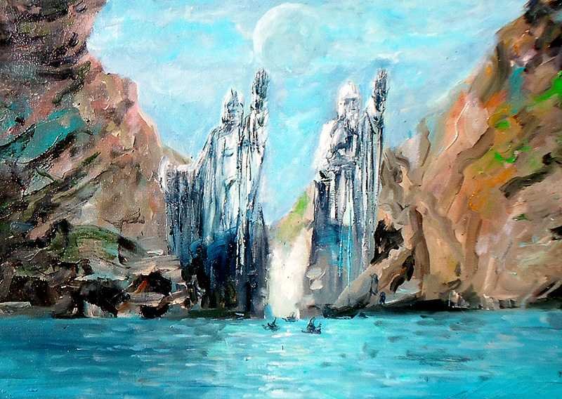 The Argonath Canvas Print by Naci Caba - GaleriFoton