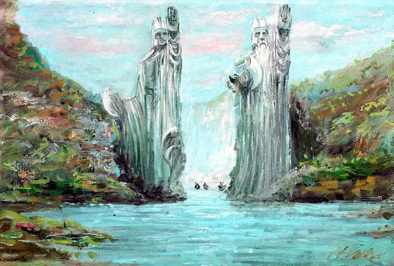 The Argonath Canvas Print by Naci Caba - GaleriFoton