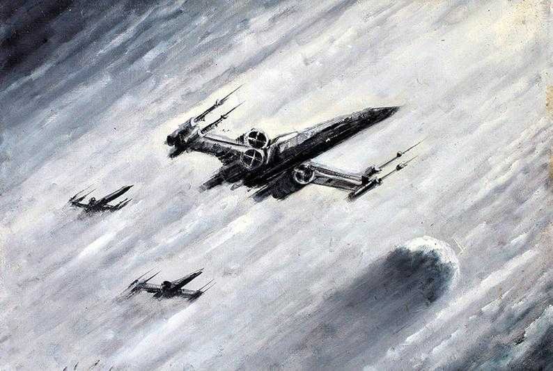 Grey X-Wing Fighters Print - GaleriFoton