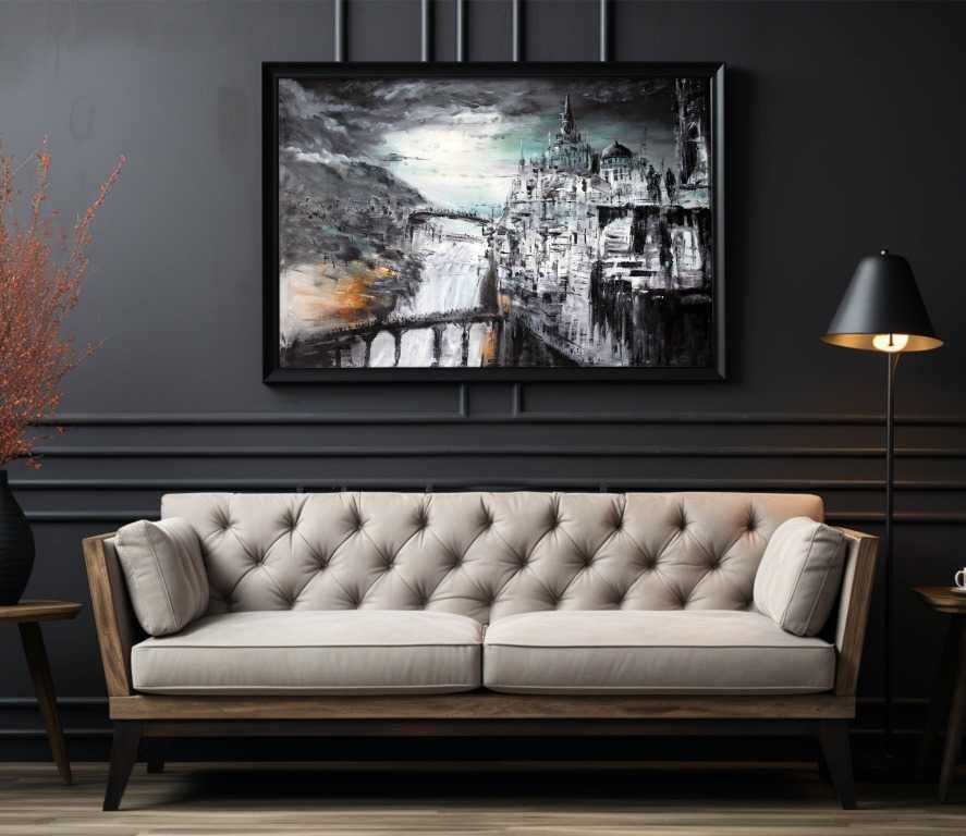 Dale - The Hobbit Painting, Middle Earth Handmade Art, The Clouds Burst ...