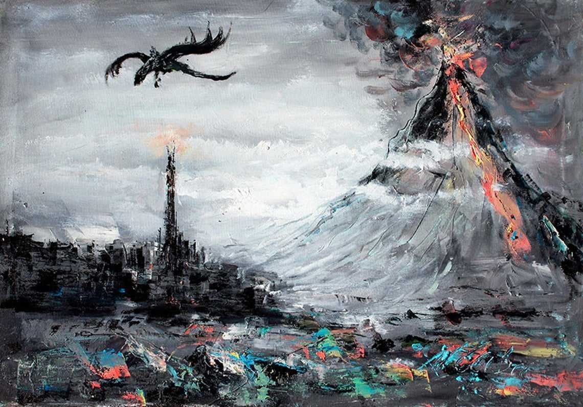 Mordor Wall Art, Canvas Print of Mordor - GaleriFoton