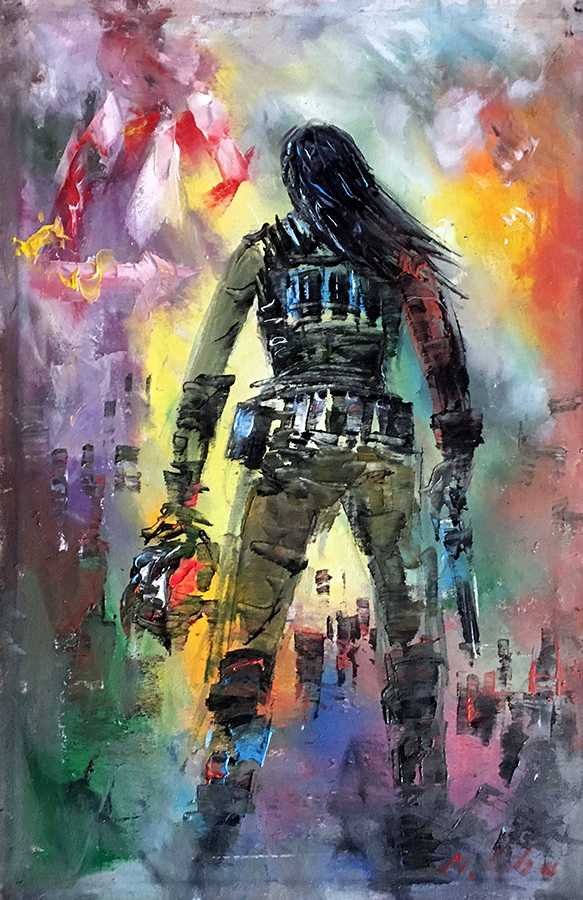 Female Soldier Art