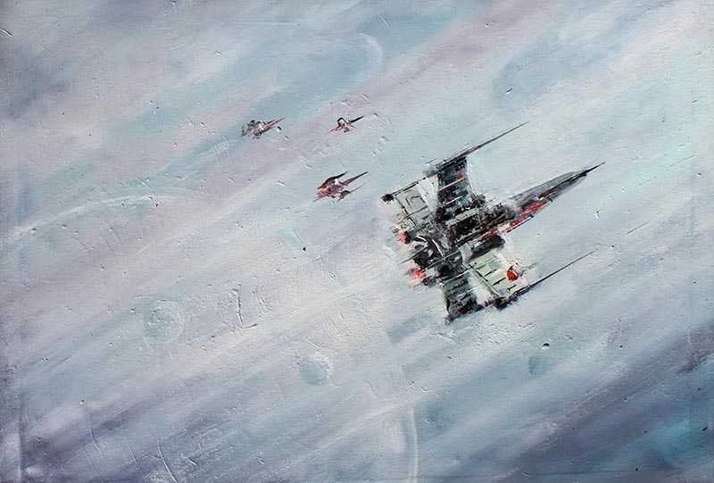 Gray X-Wing Fighter Canvas Print - Star Wars Fan Art - GaleriFoton