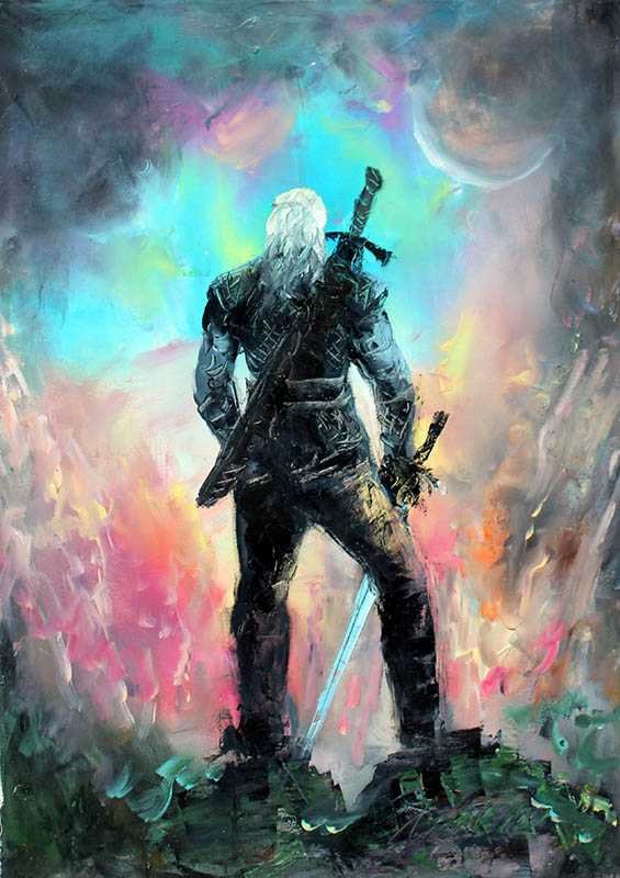 Witcher Canvas Print, Geralt of Rivia Art, Witcher Print, The Witcher ...