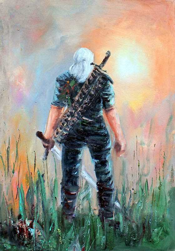 Witcher Wall Art, Geralt of Rivia Print, The Witcher Gift - GaleriFoton