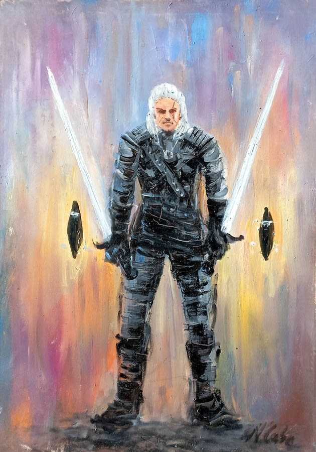 The Witcher Oil Painting by Naci Caba - GaleriFoton
