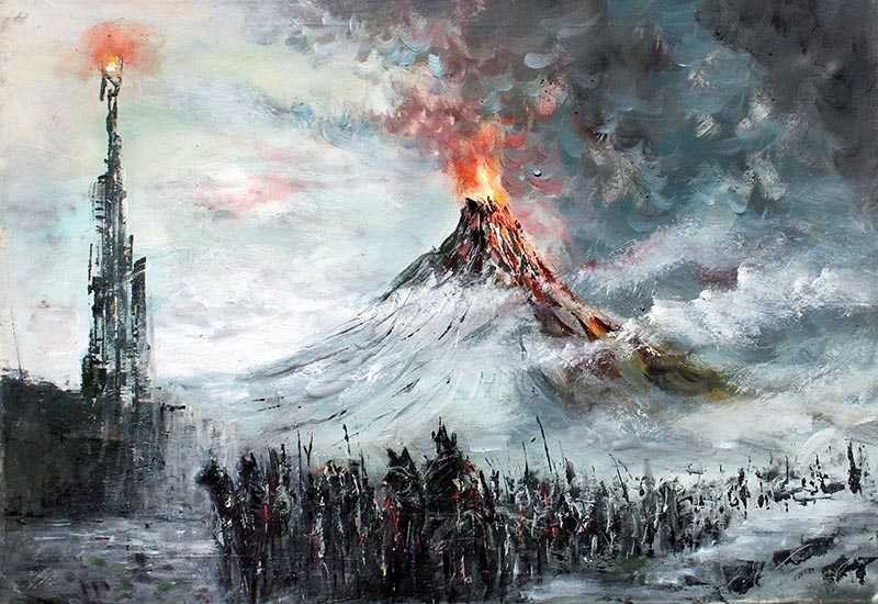 Mordor Art Print, LOTR Gift, Mordor Canvas Print - GaleriFoton