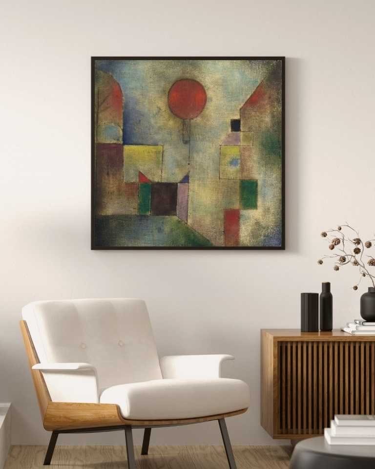 Red Balloon HQ art print on canvas by Paul Klee - GaleriFoton