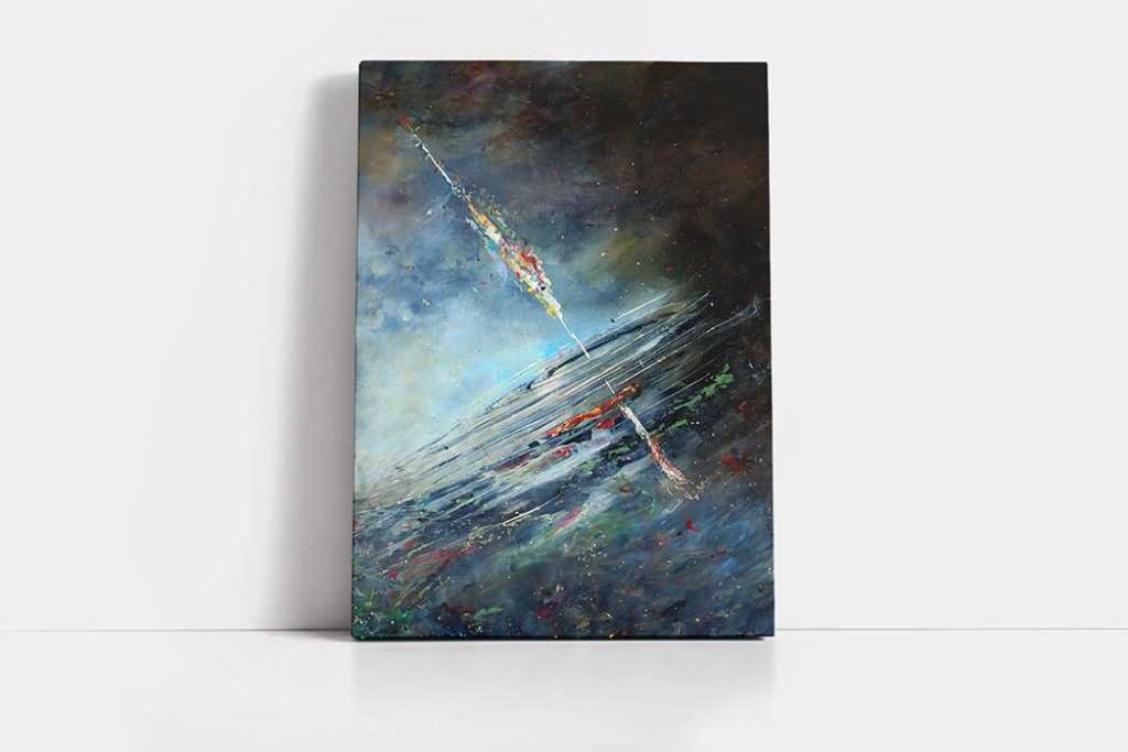 Celestial Symphony: Handmade Space Poster - Outer Space Canvas Print ...
