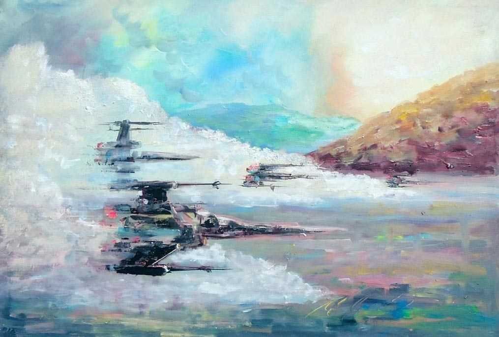 X-Wings Over Water Star Wars Art Print - GaleriFoton